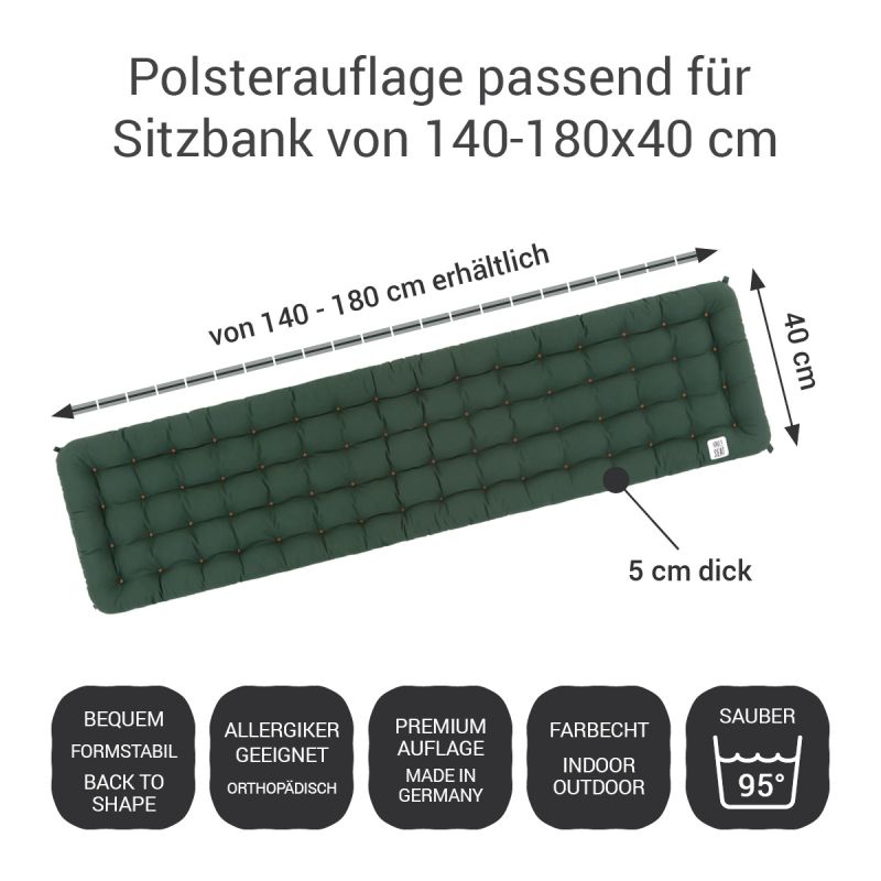 Sitzbank Polster | Moosgrün | HAVE A SEAT Living